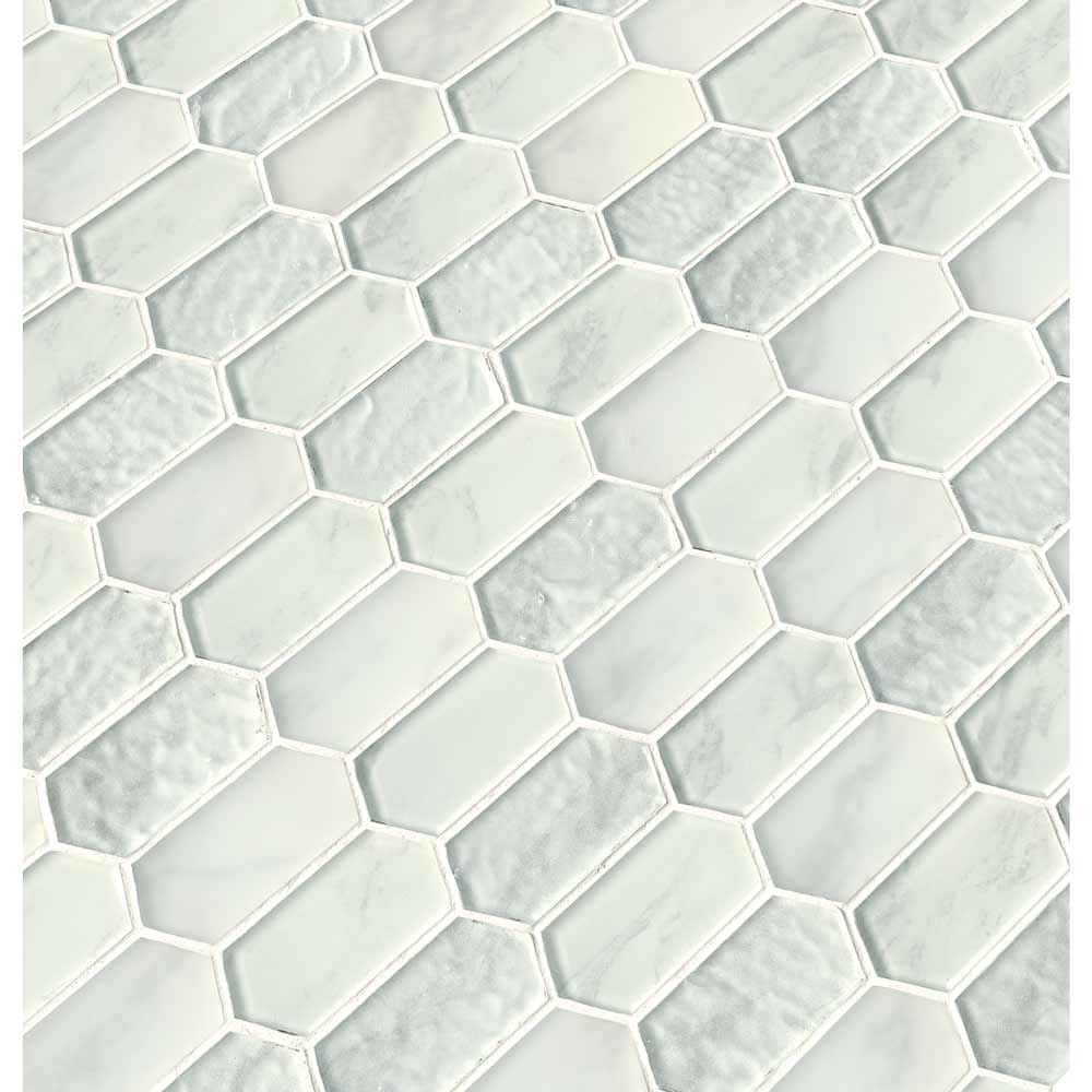 Calypso Picket 11.72" x 11.93" Glass Mesh-Mounted Mosaic Tile Pattern ...